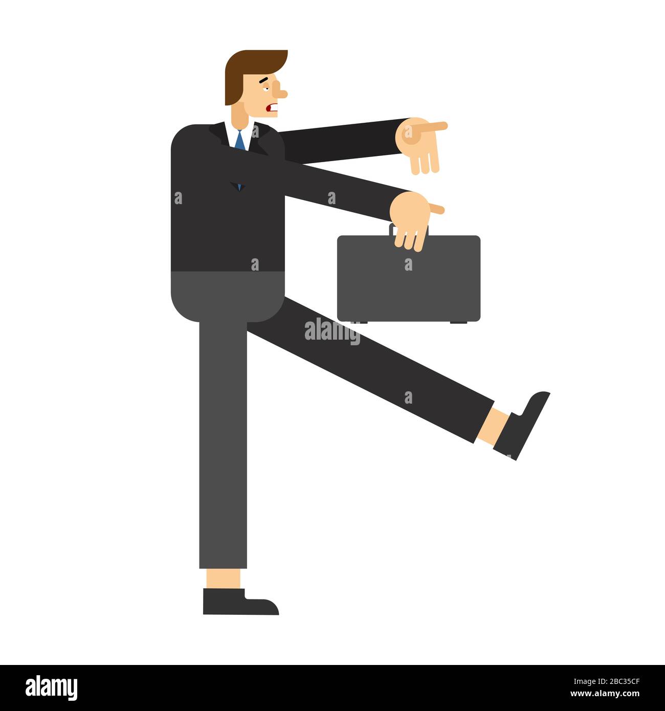 Zombie manager. Zombies workers goes to work. vector illustration Stock ...
