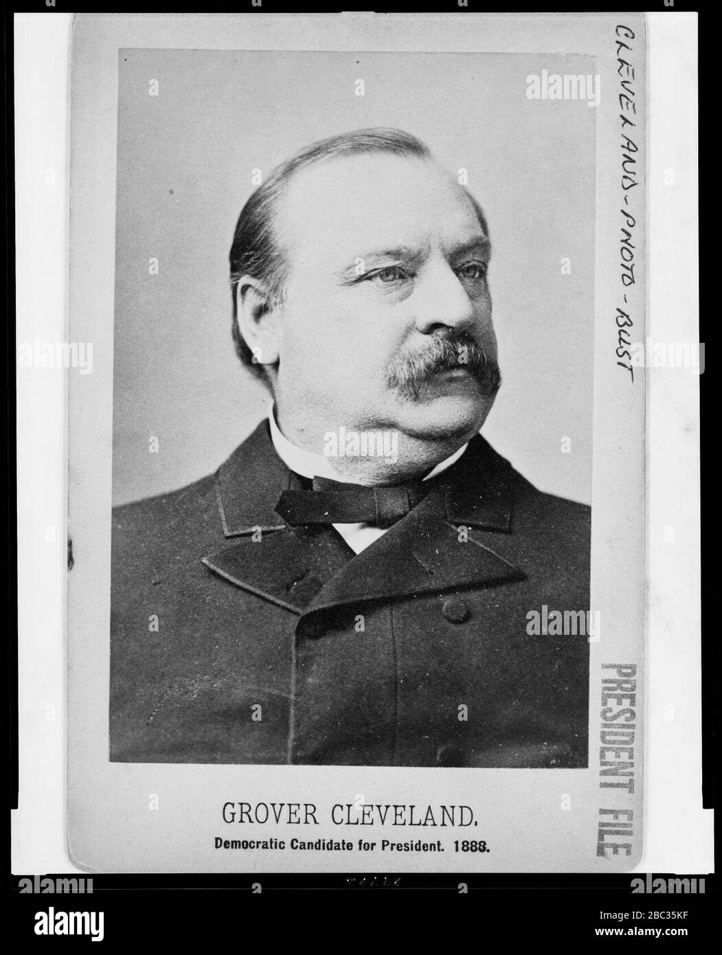Grover Cleveland, head-and-shoulders portrait, facing right Stock Photo ...