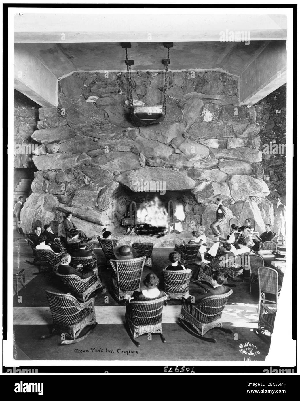 Grove Park Inn fireplace Stock Photo - Alamy