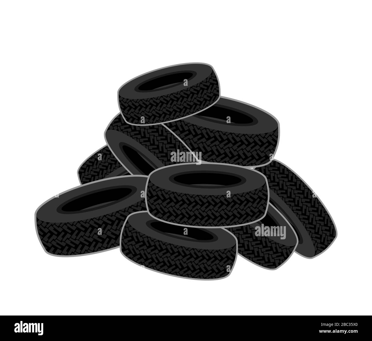Discarded tyre tire Stock Vector Images - Alamy