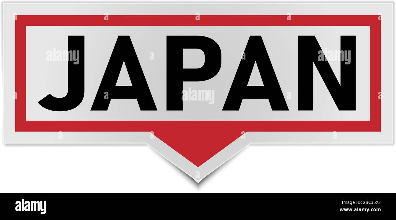 Japan banner paper tag Flat design vector illustration Stock Vector ...