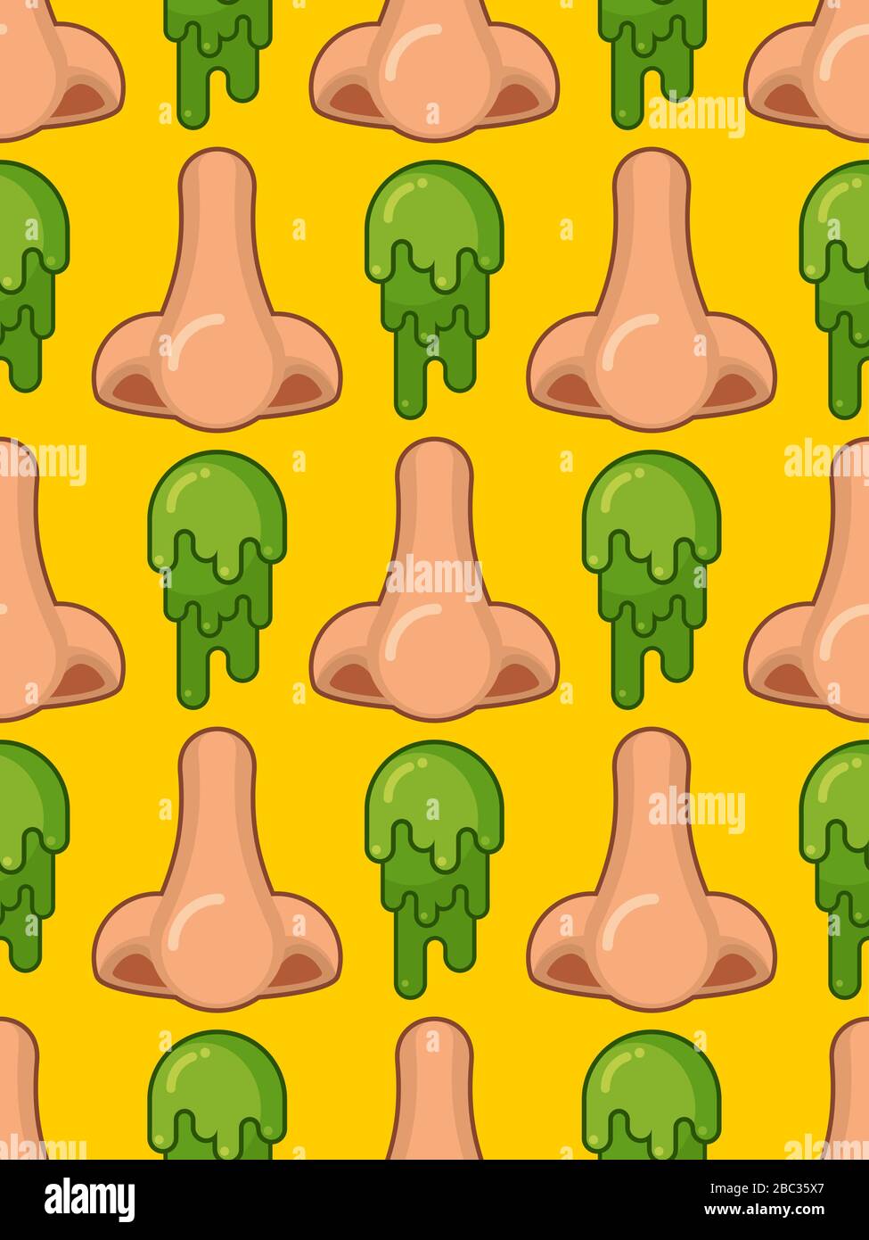 Nose with snot pattern seamless. Noses and runny nose background ...