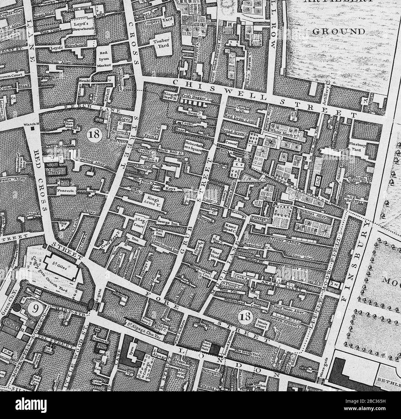 Grub street map Stock Photo - Alamy