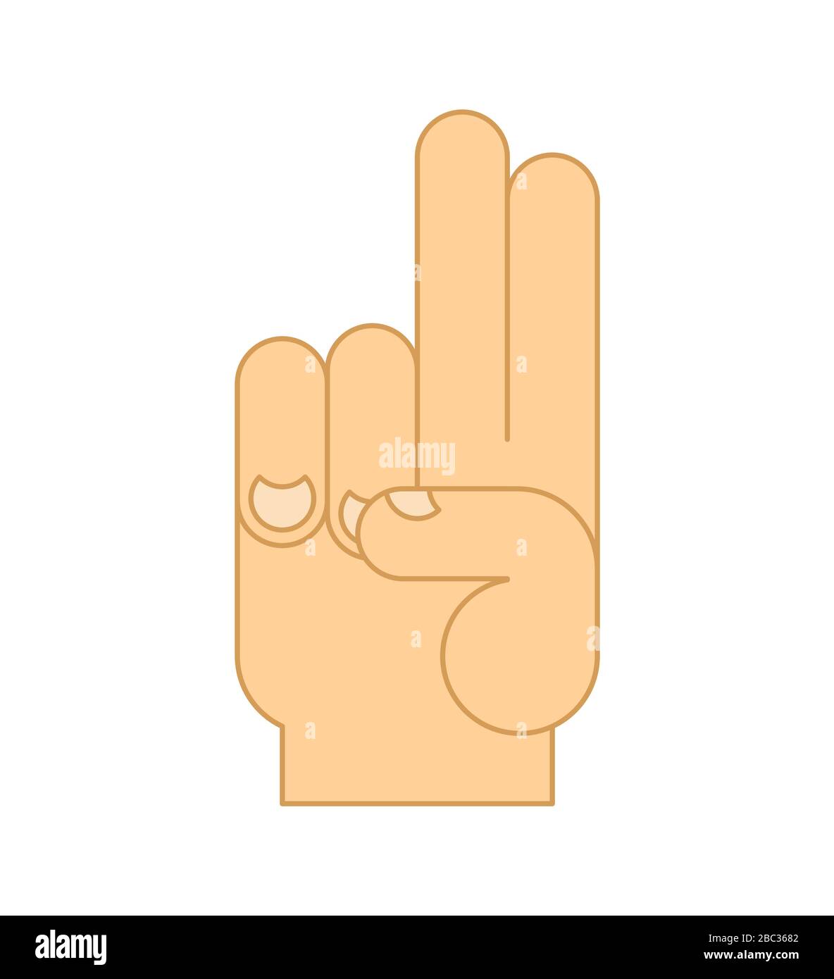 Blessings hand isolated. Religion sign fingers. vector illustration ...