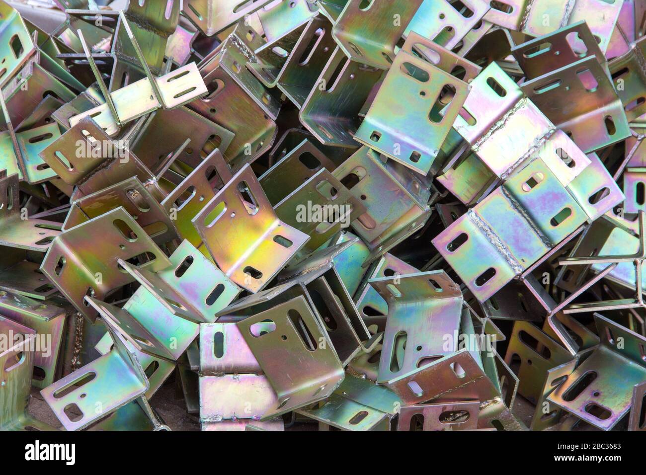 Steel corners for connection details with a galvanized pattern Stock ...