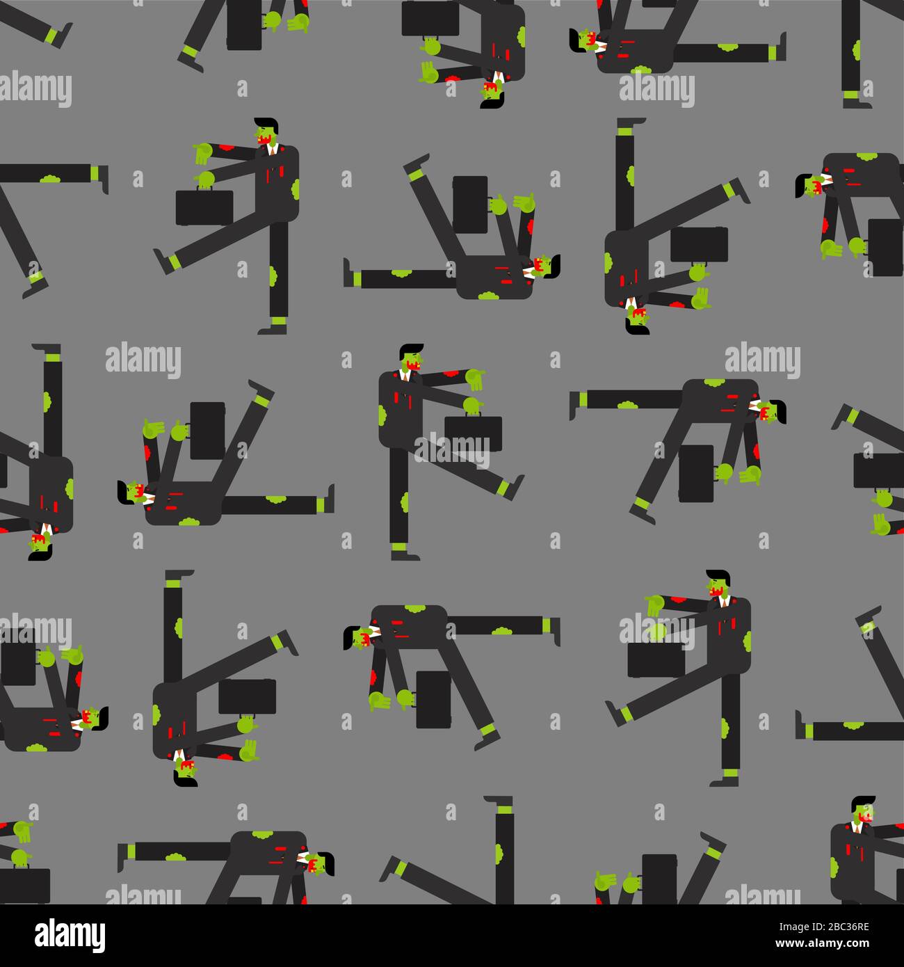 Zombie worker pattern seamless. Zombies managers background. vector ...