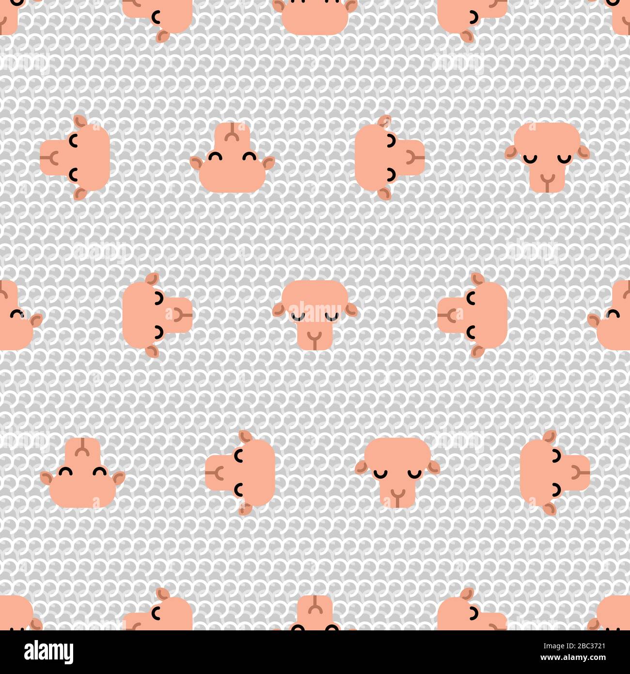 Ram pattern seamless. Lamb background. Vector texture Stock Vector ...