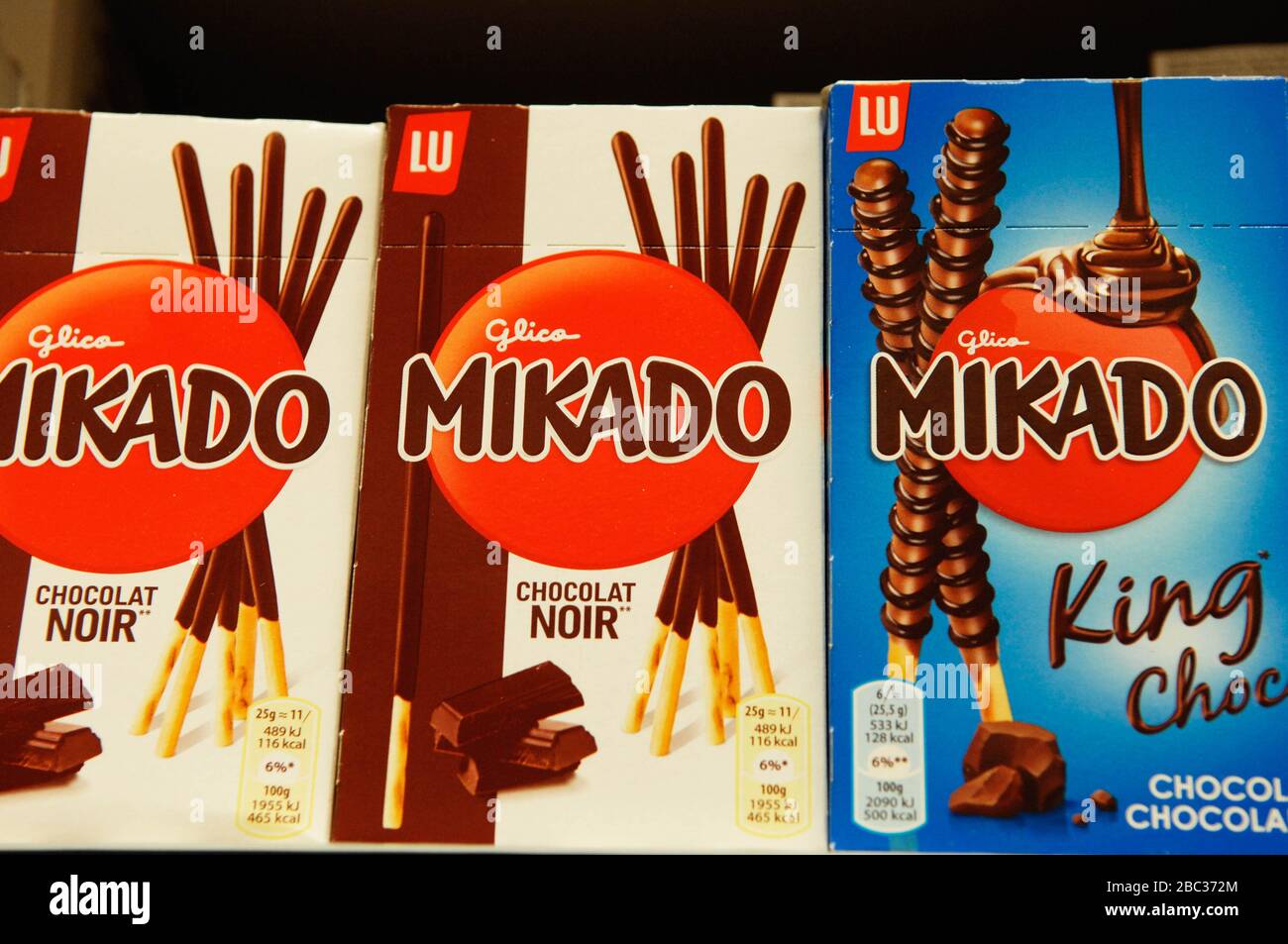 Glico mikado milk chocolate snack hi-res stock photography and images ...