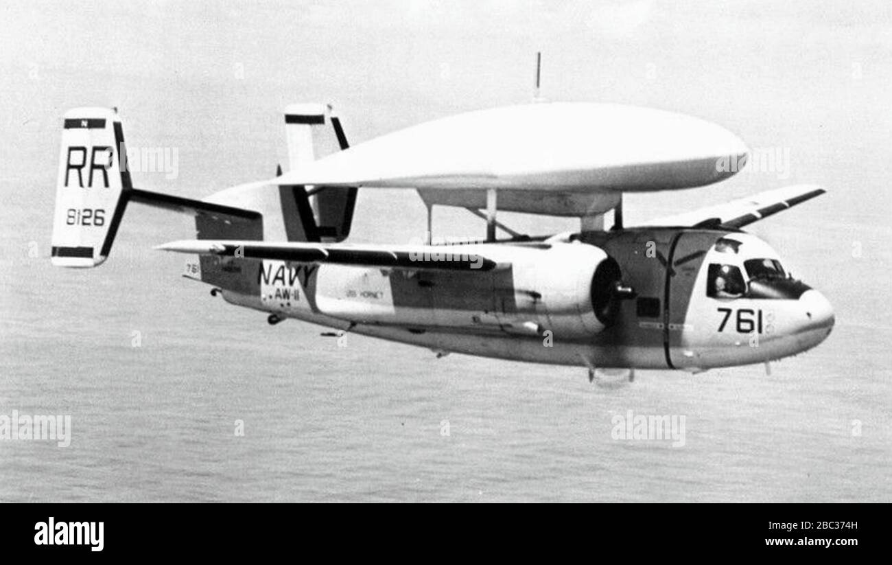 Grumman E-1B Tracer of VAW-111 Det.12 in flight in 1967 Stock Photo - Alamy