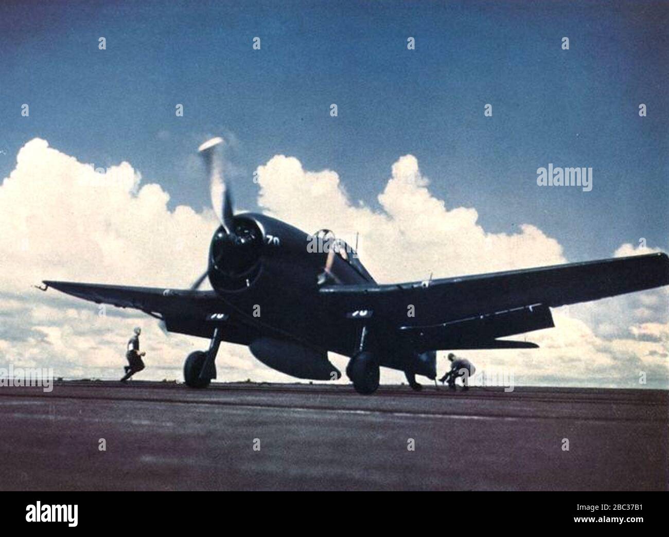 Grumman F6f 5 Hellcat Of Vf 81 Aboard Uss Wasp Cv 18 Circa In