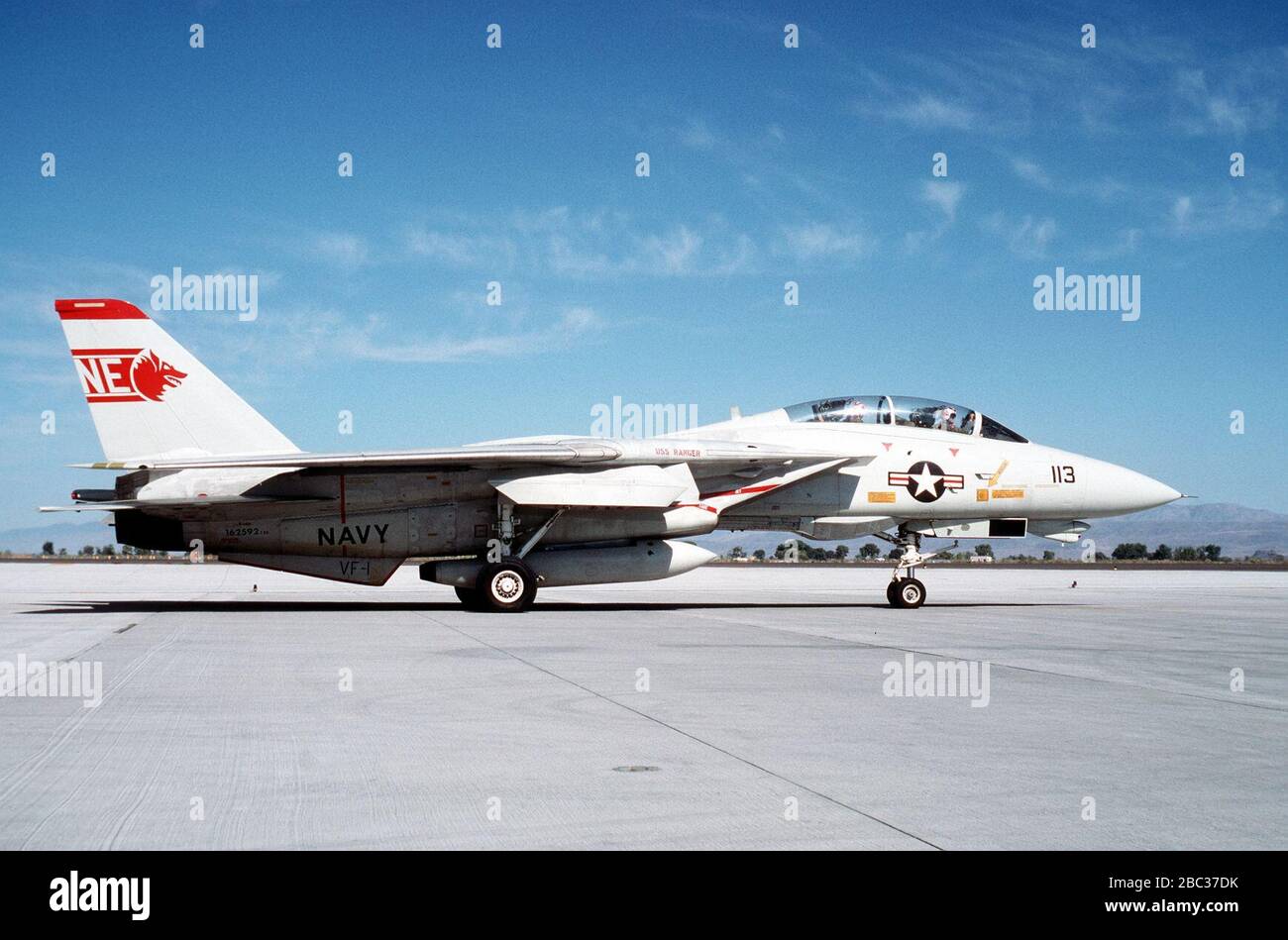 Grumman F-14A Tomcat of VF-1 at Naval Air Station Fallon, Nevada (USA ...