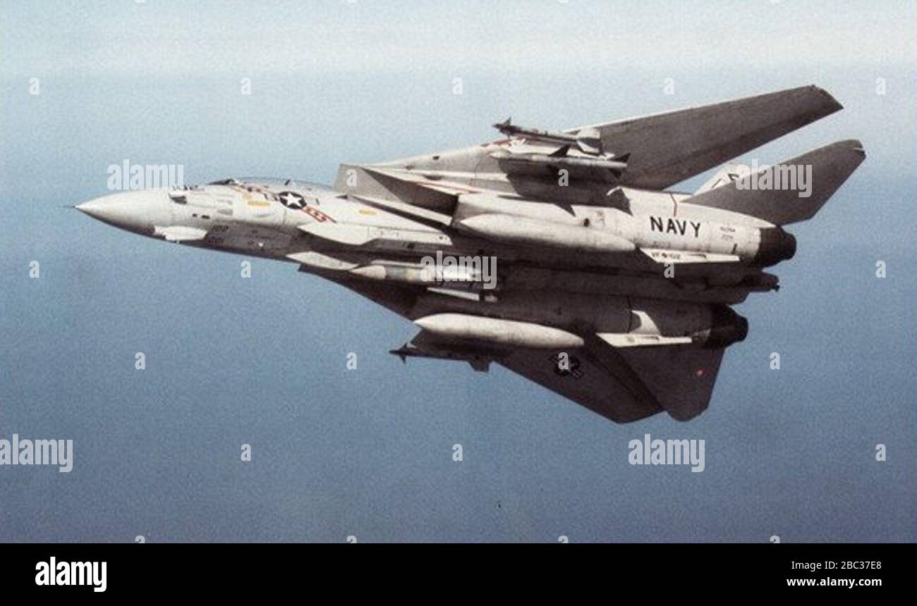 Grumman F-14A Tomcat of VF-102 in flight c1992 Stock Photo - Alamy
