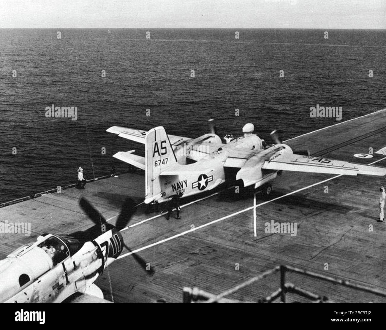 Grumman S2F-1 Tracker of VS-31 aboard USS Wasp (CVS-18), in 1961 Stock ...