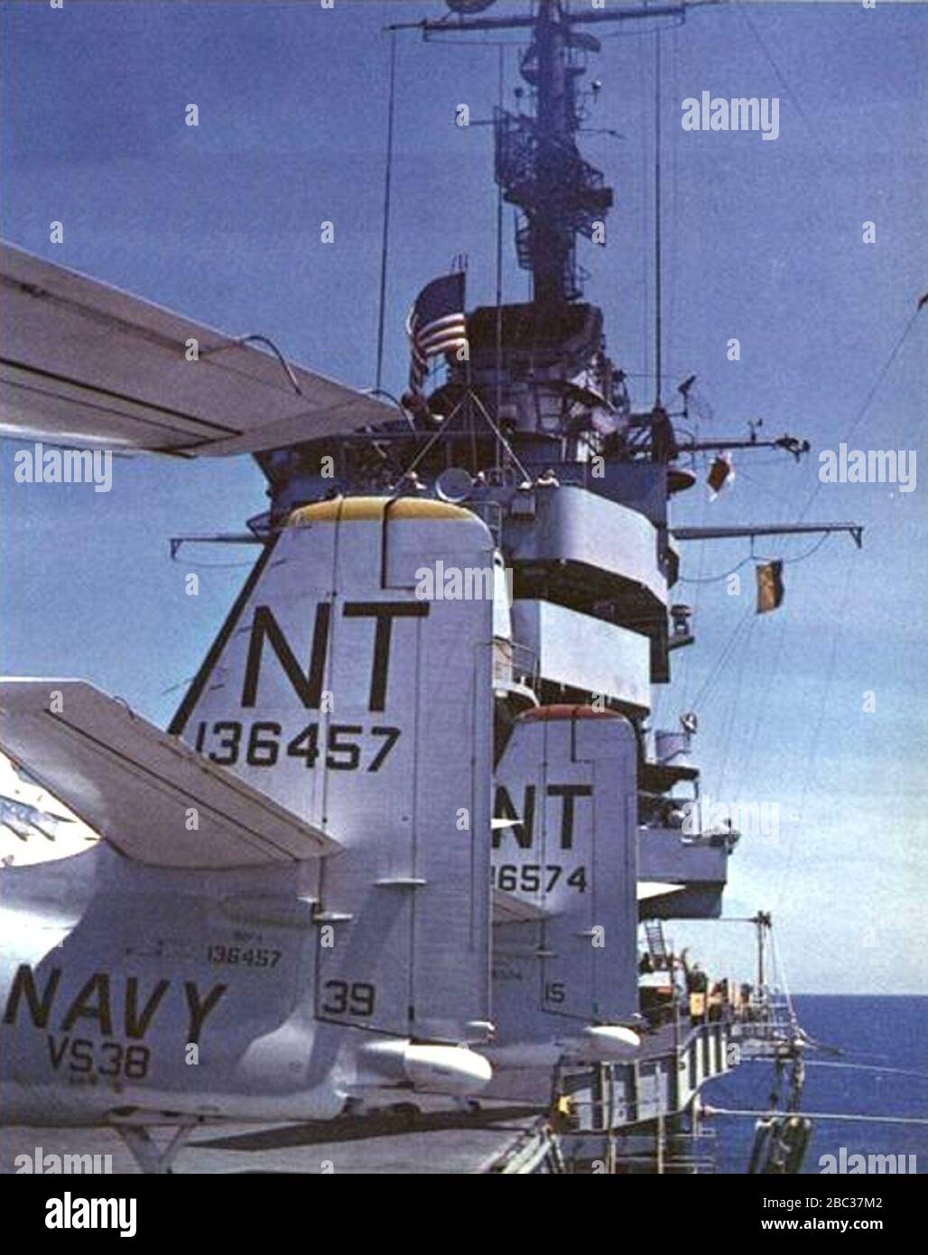 Grumman S2F-1 Trackers of VS-33 and VS-38 aboard USS Bennington (CVS-20 ...