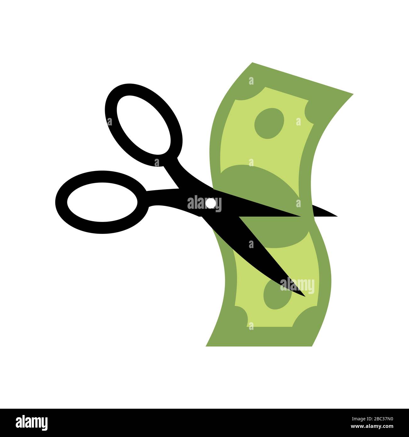 Budget cut finance scissors Stock Vector Images - Alamy