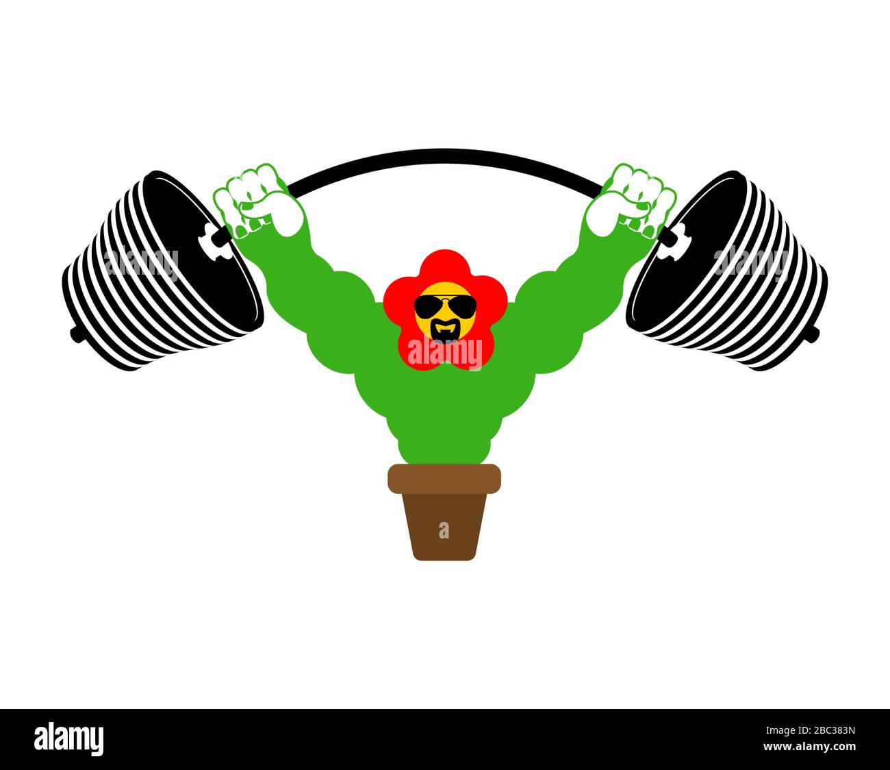 Strong Potted Flower. Powerful Flower in pot Stock Vector Image & Art ...