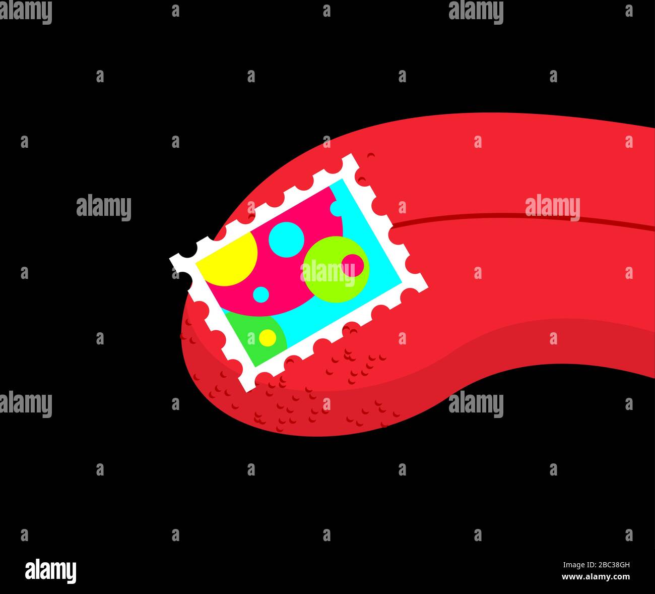 LSD on Tongue. acid mark Drugs vector illustration Stock Vector Image ...