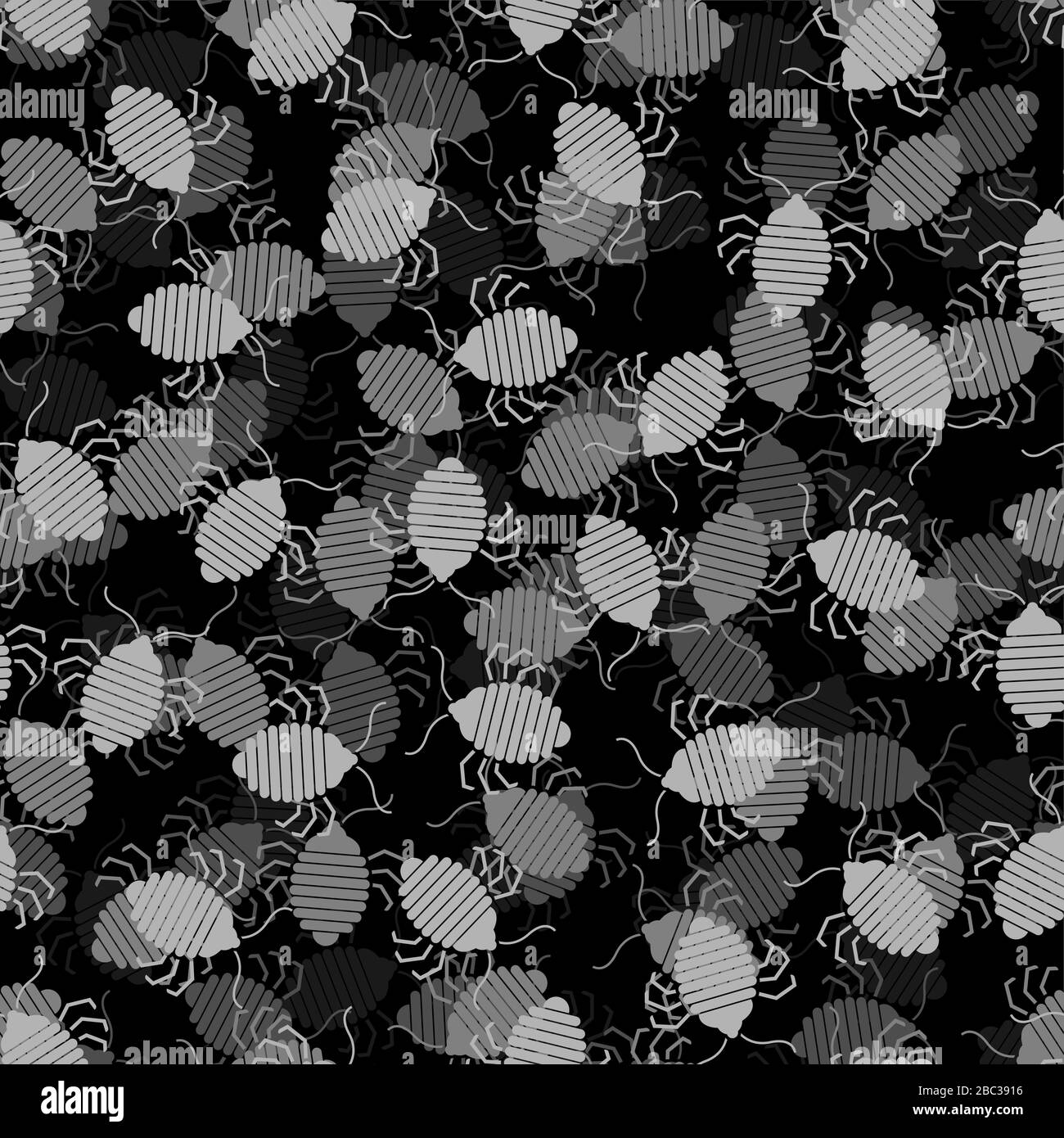 Bed bug pattern seamless. bedbug background. chinch vector texture ...