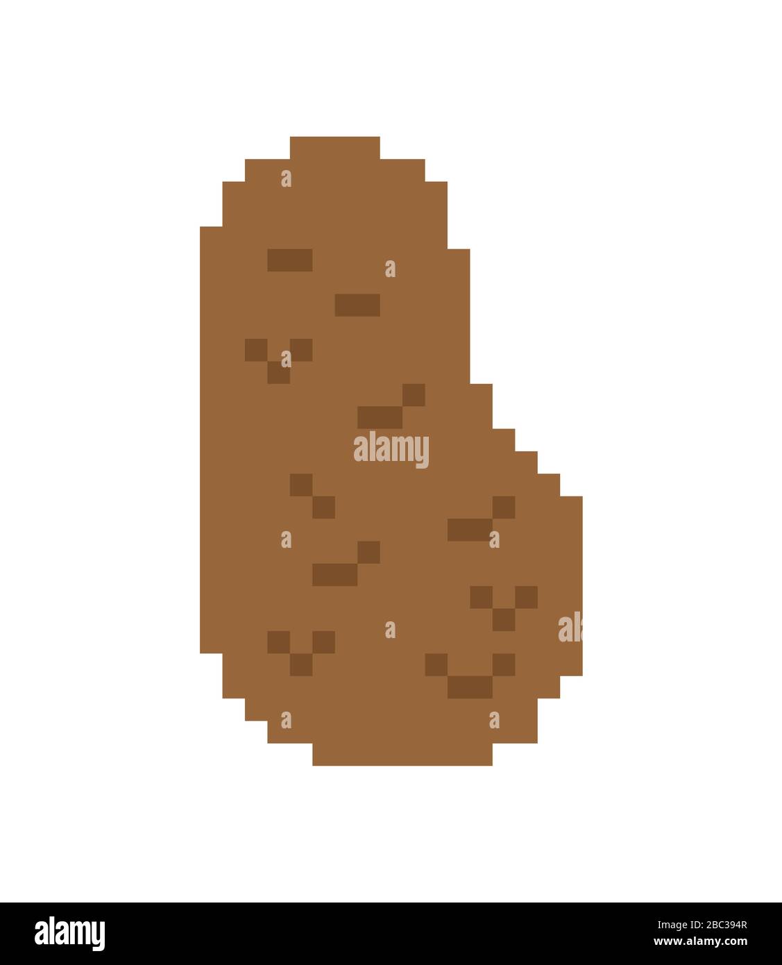 Potatoes pixel art. Potato 8 bit. Pixelate Vegetable. vector ...