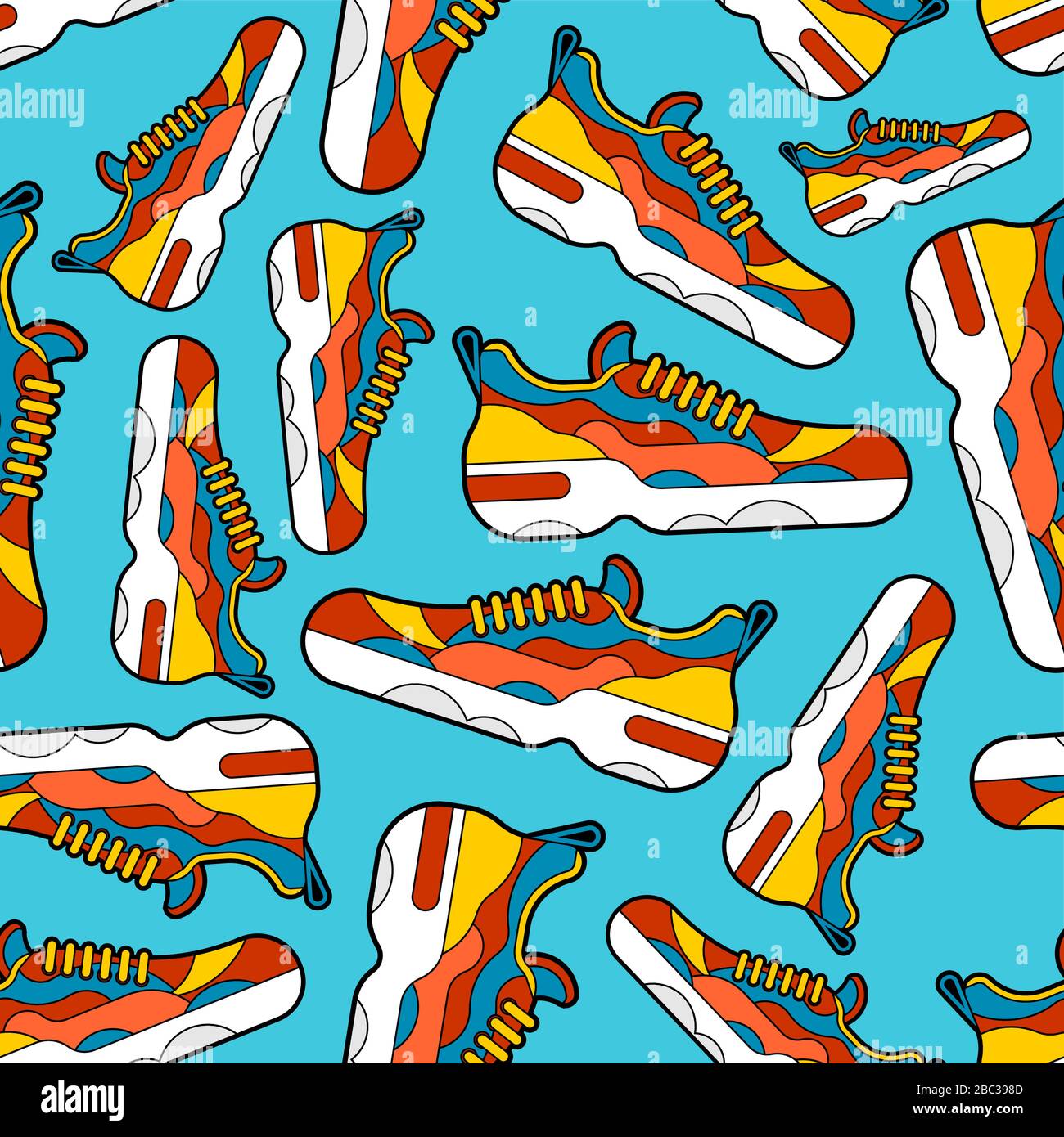 Sneaker pattern seamless. Sneakers background. Sports shoes texture ...