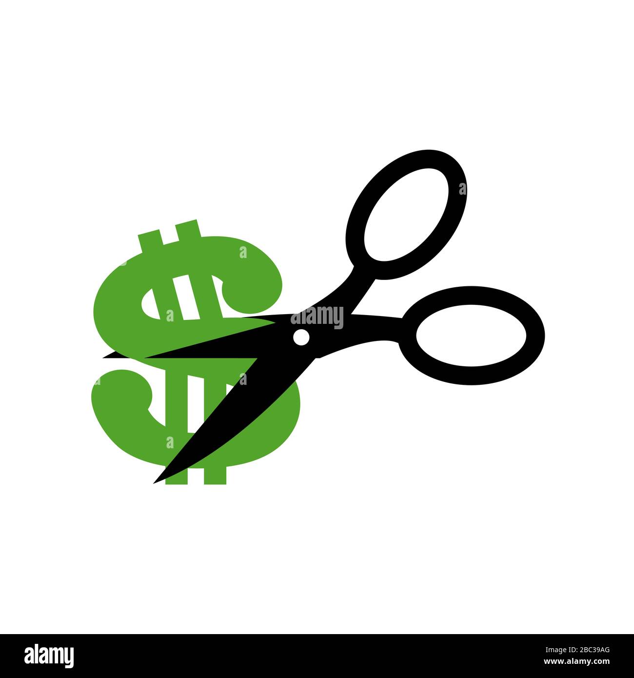 Budget cut finance scissors Stock Vector Images - Alamy
