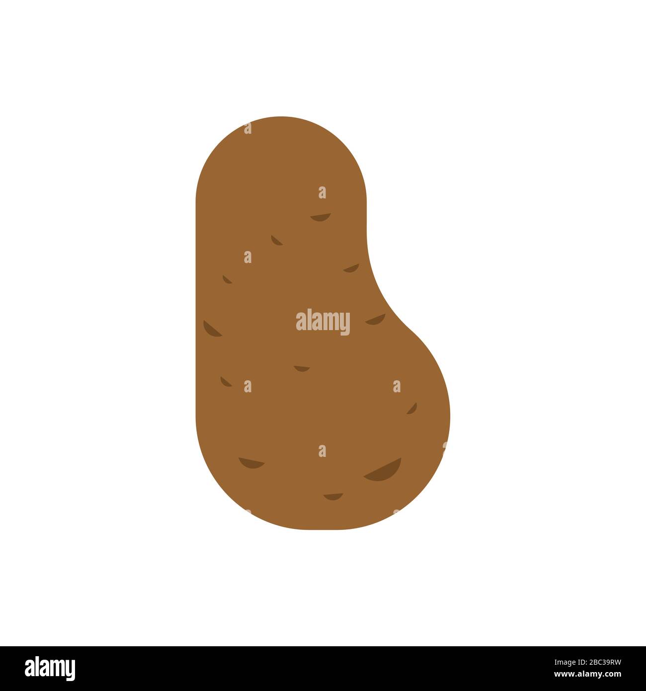 Potatoes isolated. Cartoon Vegetable. Food vector illustration Stock ...