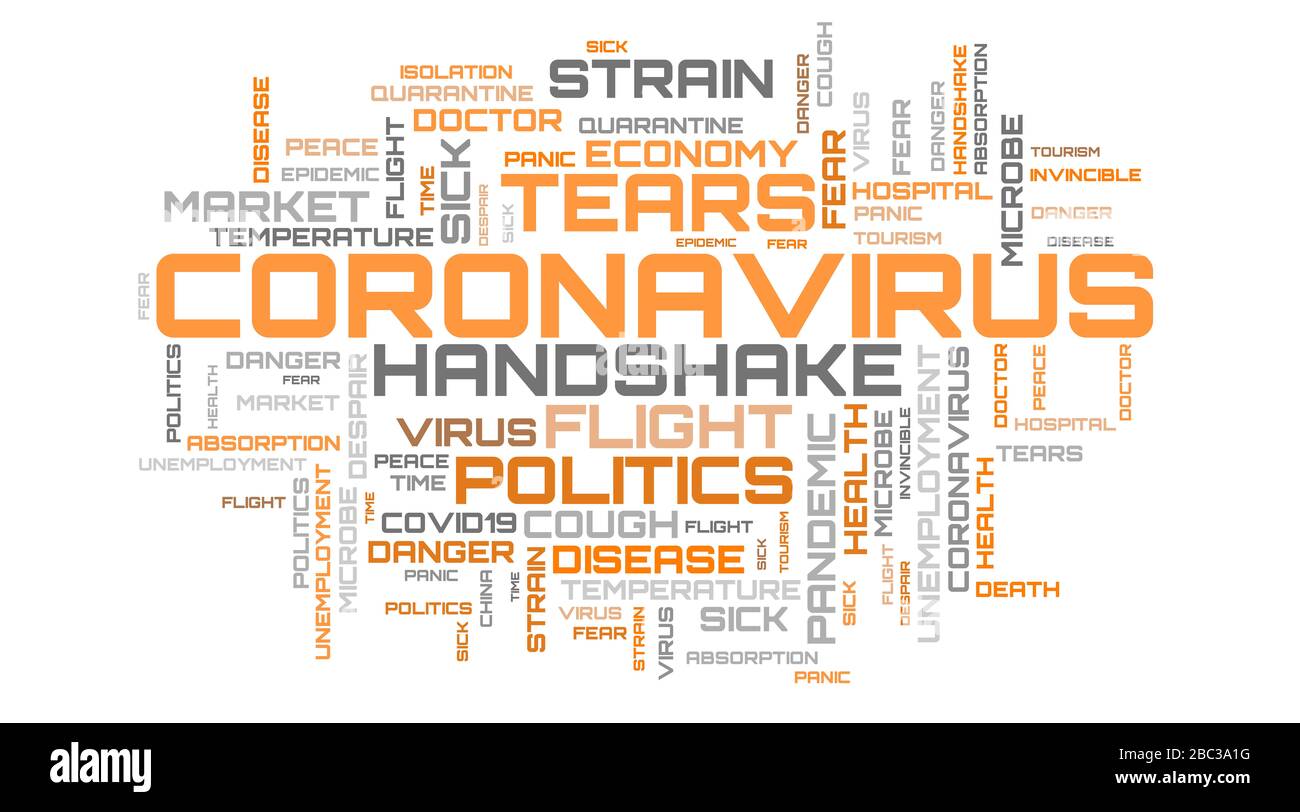 Virus word collage on white background Stock Photo - Alamy