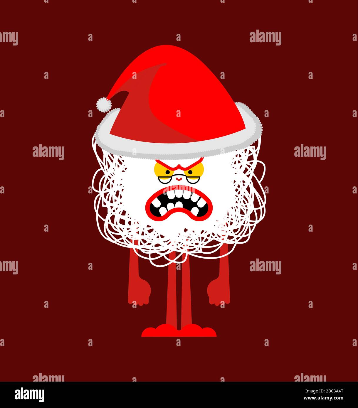 Crazy santa vector cartoon hi-res stock photography and images - Alamy