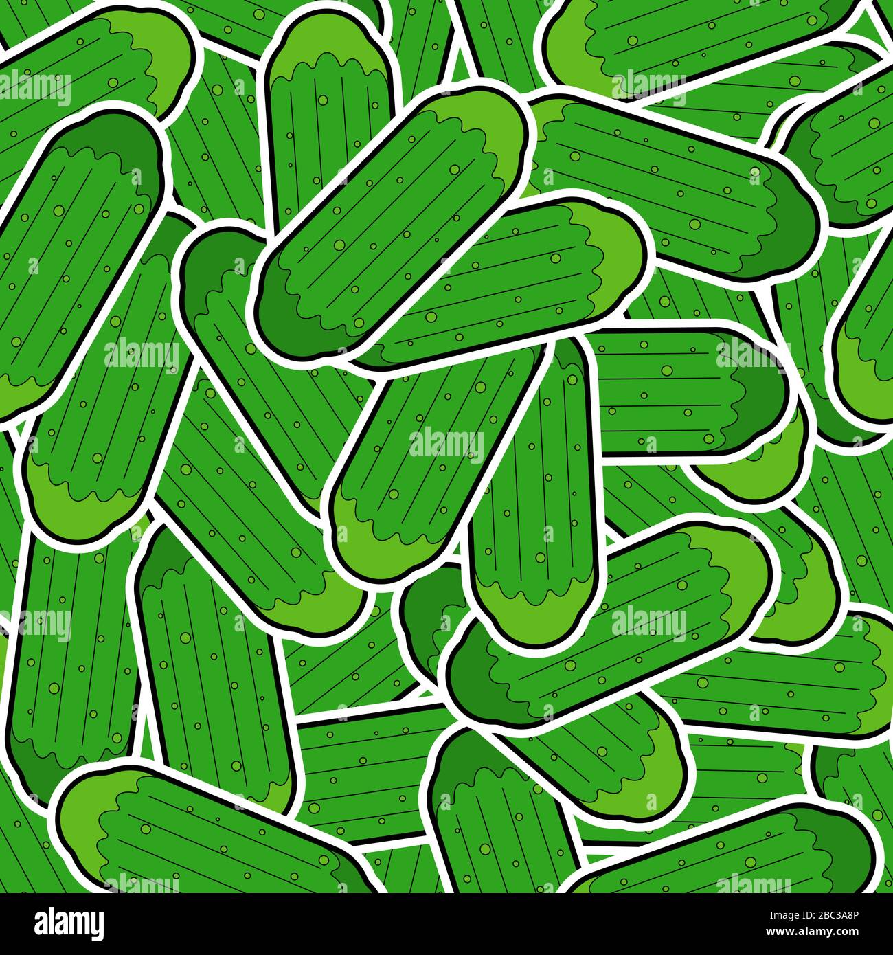Cucumber pattern seamless. Vegetable background. Cucumbers ornament ...