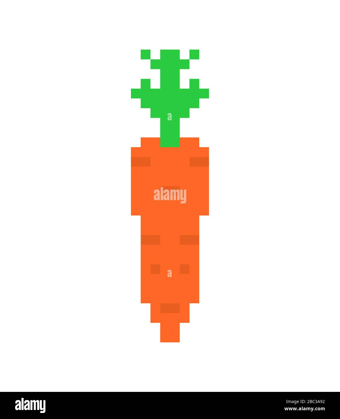Carrot pixel art. Orange Vegetable 8 bit. Pixelate vector illustration ...