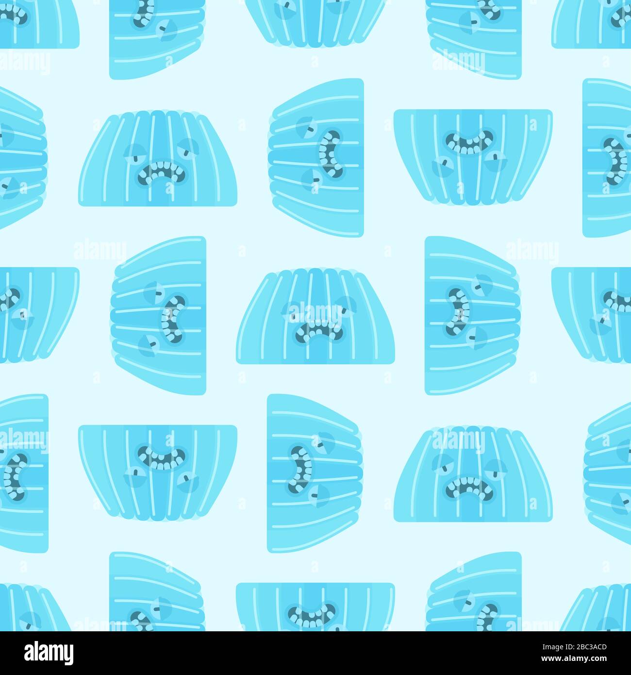 Jelly pudding monster pattern seamless. Angry sweet jell background ...