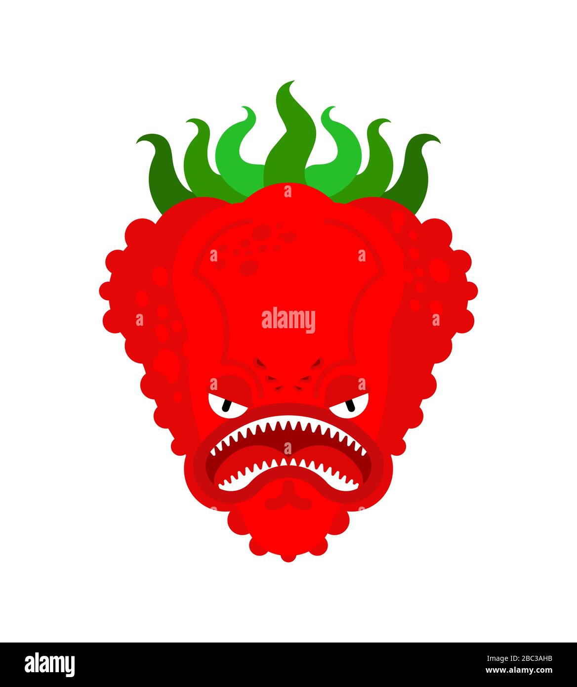 Bell pepper monster GMO mutant. Angry Genetically modified Vegetable ...