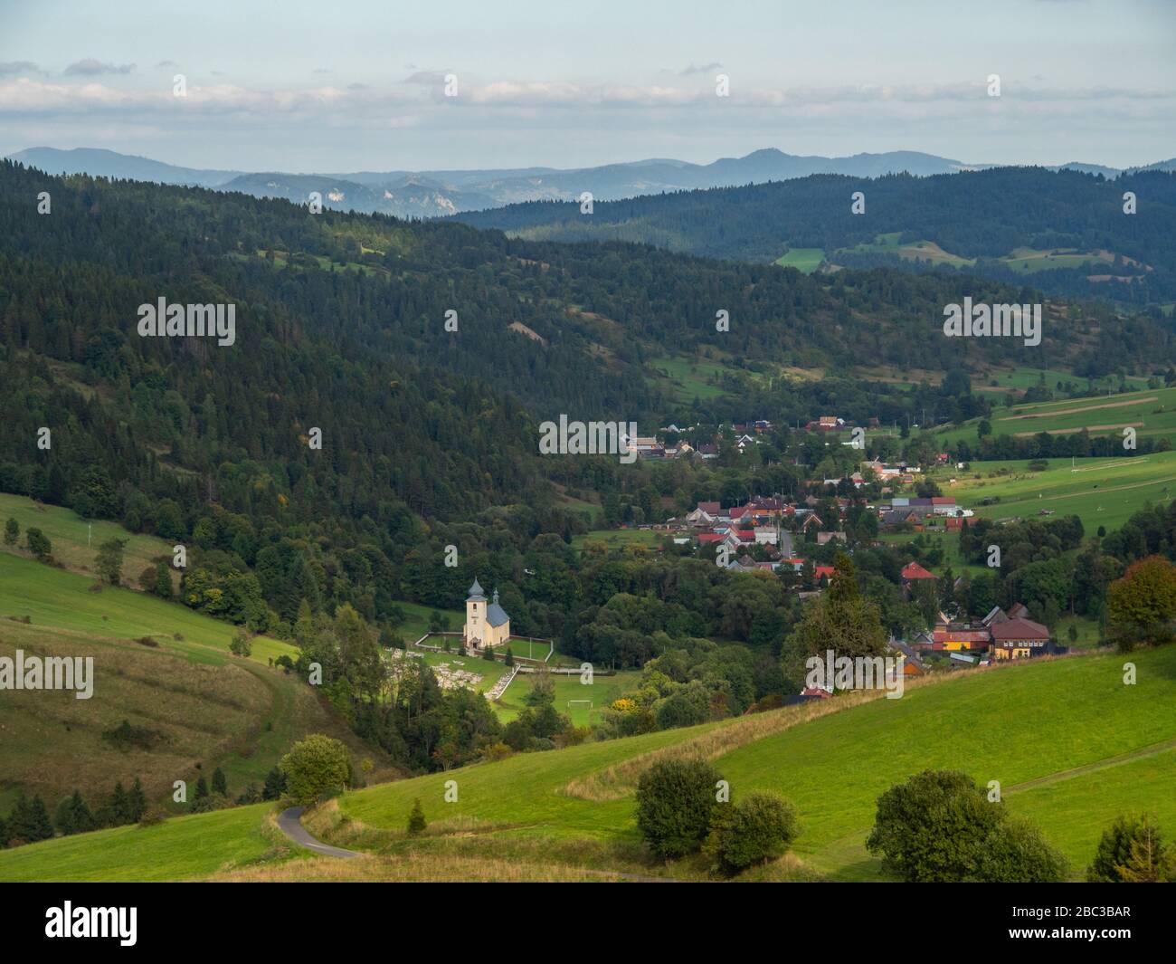 Summer in Spisz in Poland and Slovakia with view to Tatra Mountains and ...
