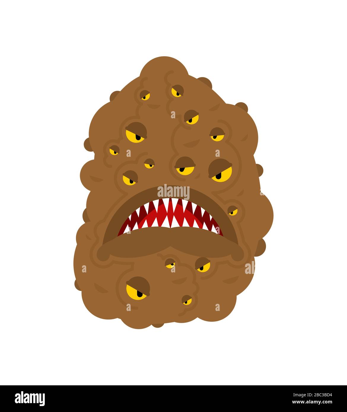 Potatoes monster GMO mutant. Angry Genetically modified Vegetable with ...