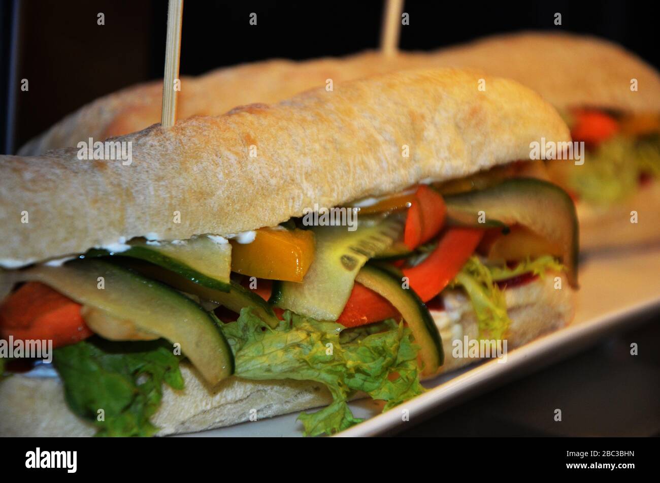 italian fresh panini dish close up Stock Photo - Alamy