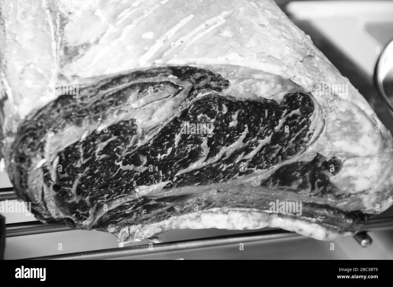 Top view table meat Black and White Stock Photos & Images - Alamy