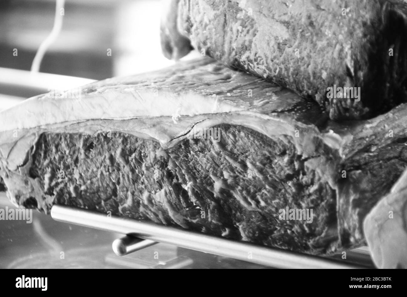 Top view table meat Black and White Stock Photos & Images - Alamy