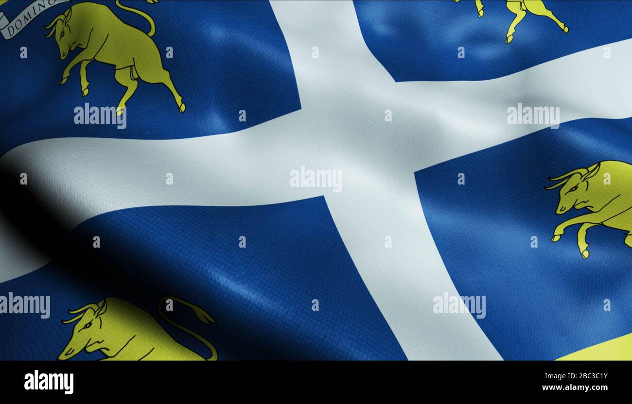 3D Illustration of a waving flag of Turin (Italy country Stock Photo ...