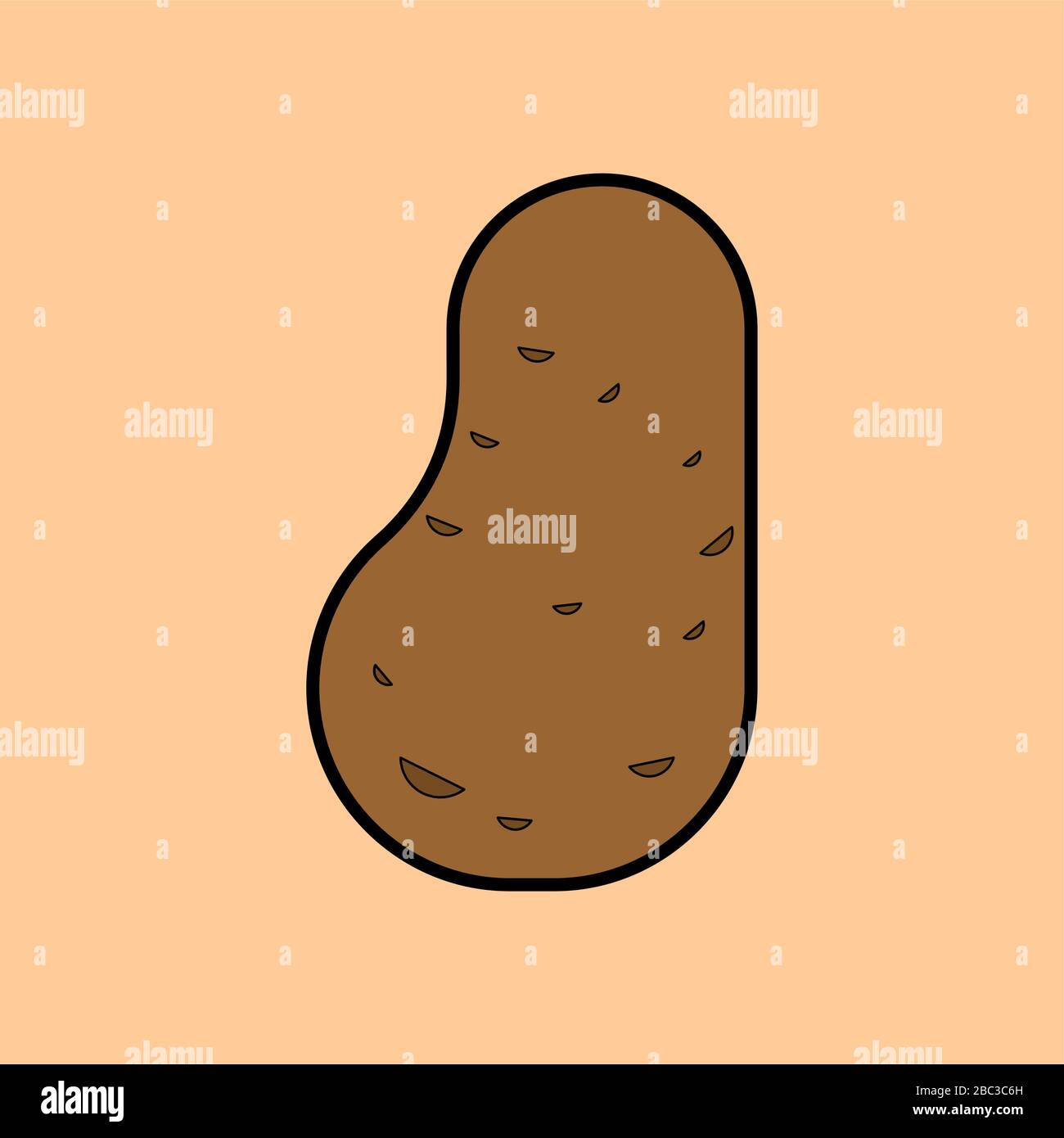 Potatoes isolated. Cartoon Vegetable. Food vector illustration Stock ...