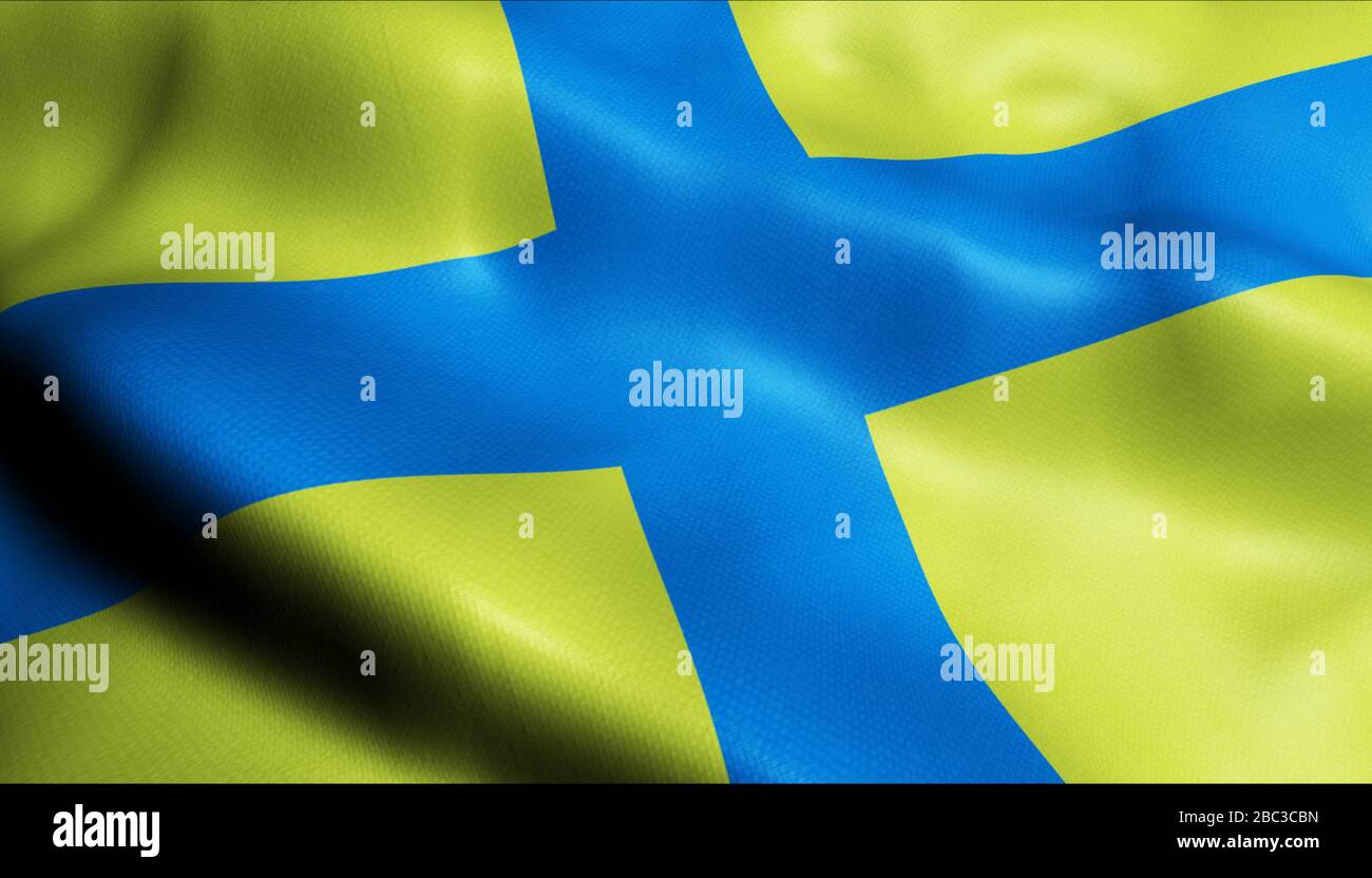 3D Illustration of a waving flag of Parma (Italy country Stock Photo ...