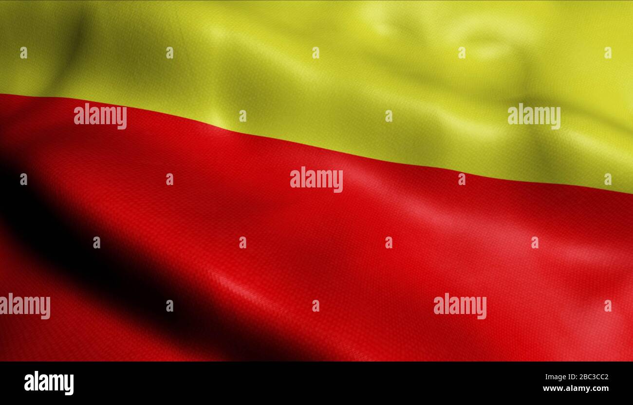 3D Illustration of a waving flag of Palermo (Italy country Stock Photo ...