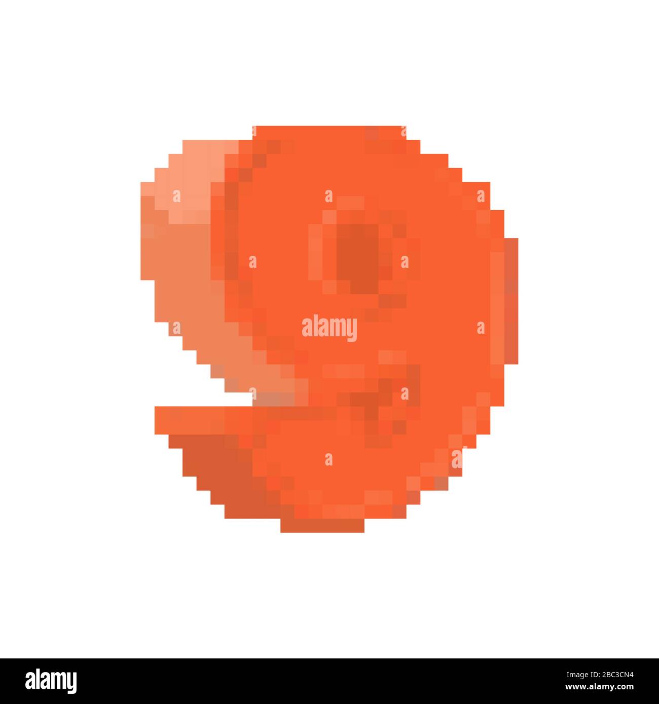 9 number pixel art. cartoon font. 8 bit Nine numeral Children alphabet ...