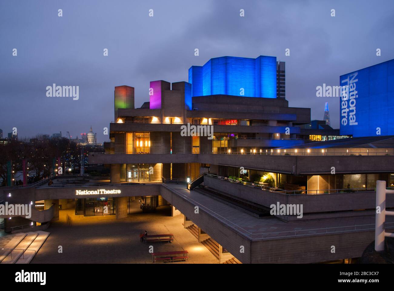 Royal National Theatre Denys Lasdun Reinforced Concrete South Bank ...