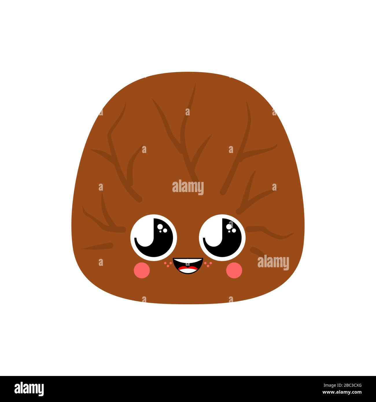 Earth Element Cute kawaii isolated. funny ground cartoon style. kids ...