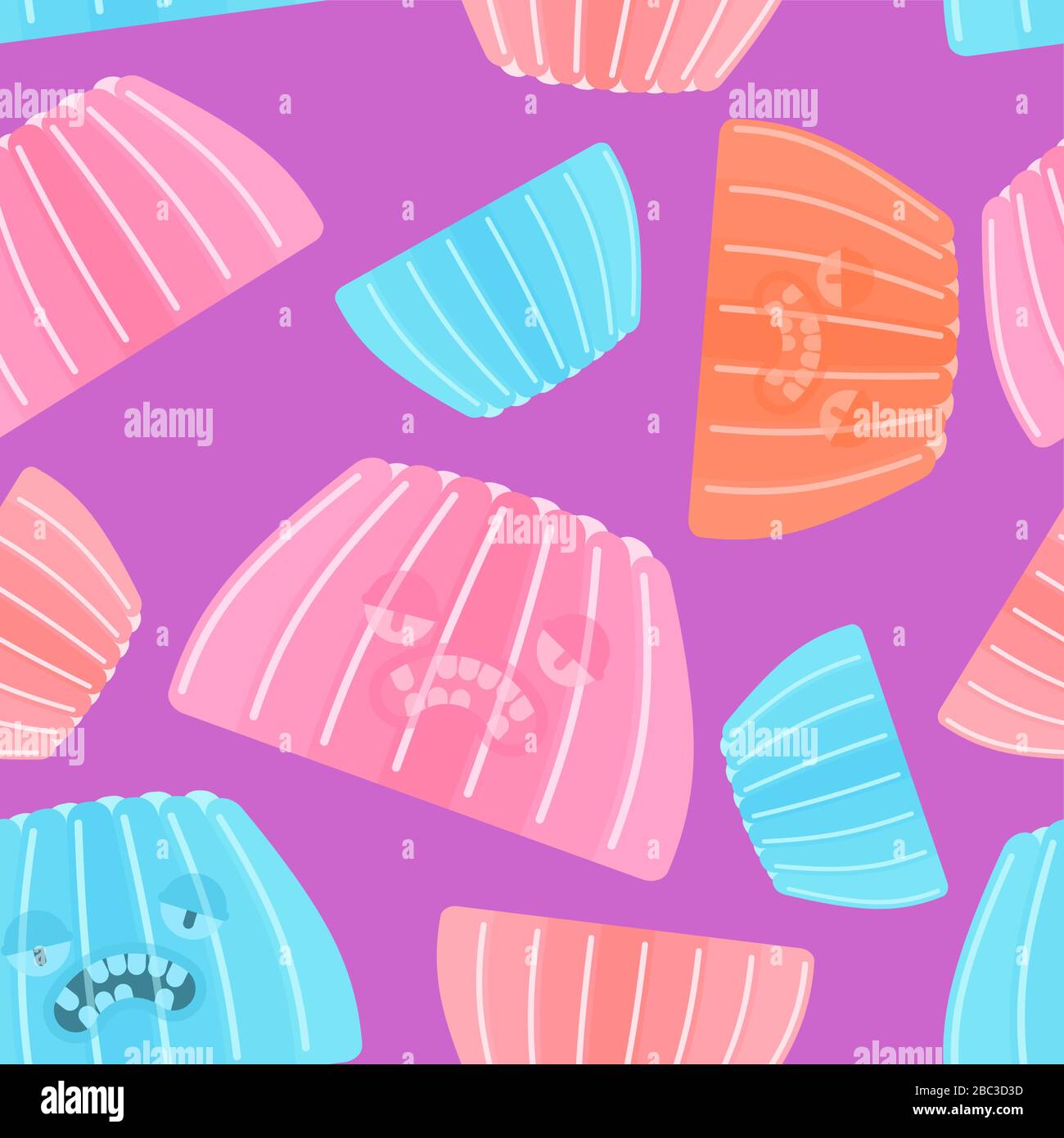 Jelly pudding pattern seamless. Sweet jell background. sweetness ...