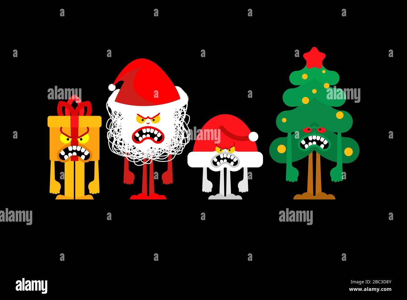 Crazy santa vector cartoon Stock Vector Images - Alamy