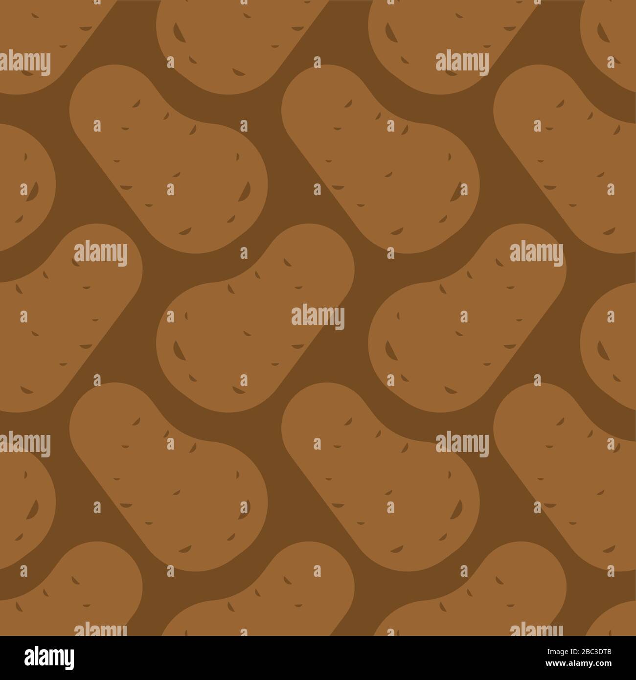 Potatoes pattern seamless. Vegetable background. Food vector texture ...