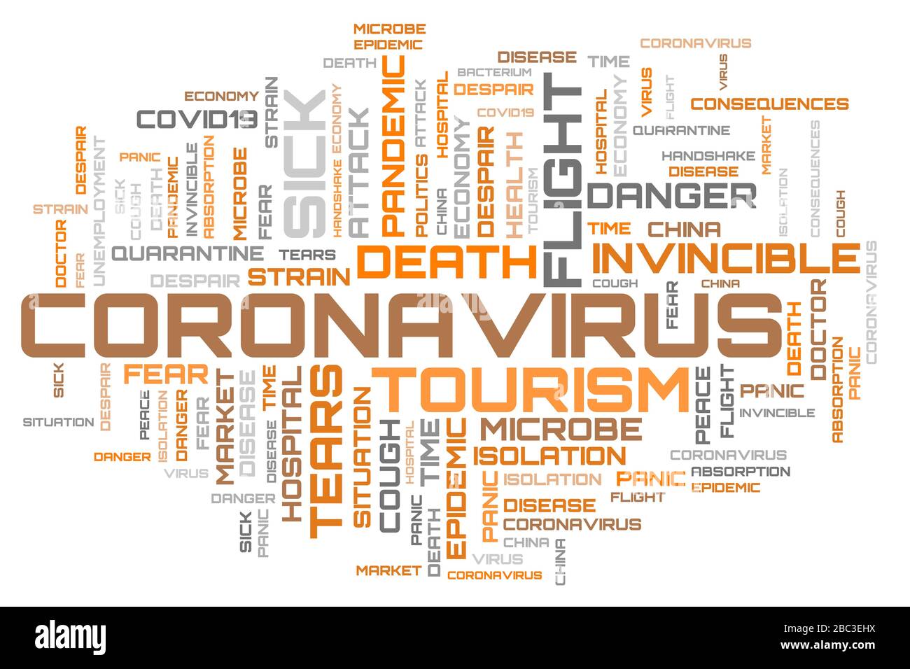 Modern coronavirus concept word cloud backdrop Stock Photo - Alamy