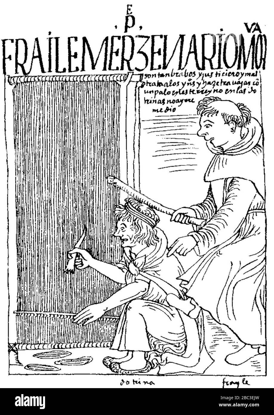 Guaman Poma - Fraile mercedario Morua Stock Photo - Alamy