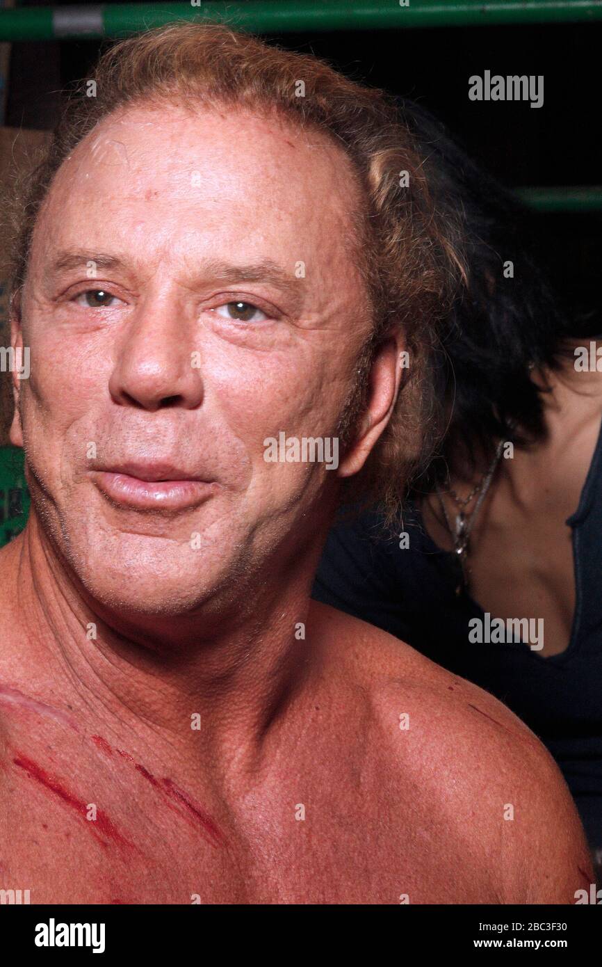 Mickey Rourke portrait taken on set of his new film at New Alhambra in ...